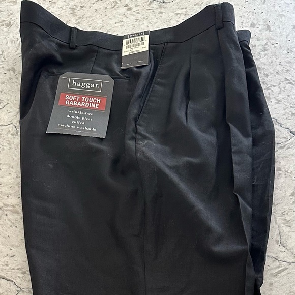 Haggar | Pants | Mens Haggar Gabardine Wrinkle Free Double Pleat Cuffed ...